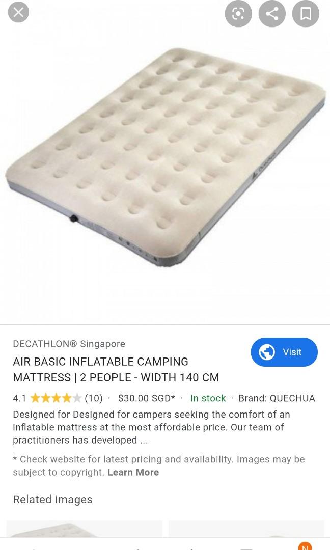 Inflatable bed and pump, Furniture & Home Living, Furniture, Bed Frames ...