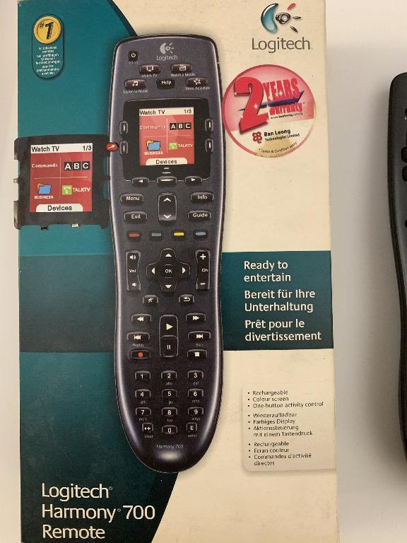 Logitech Harmony 700 Universal Remote, TV & Home Appliances, TV ...