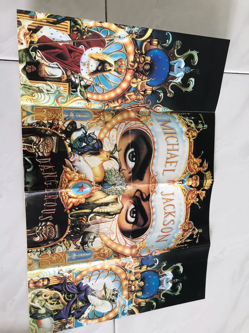 Michael Jackson - dangerous Lyrics print, Everything Else on Carousell
