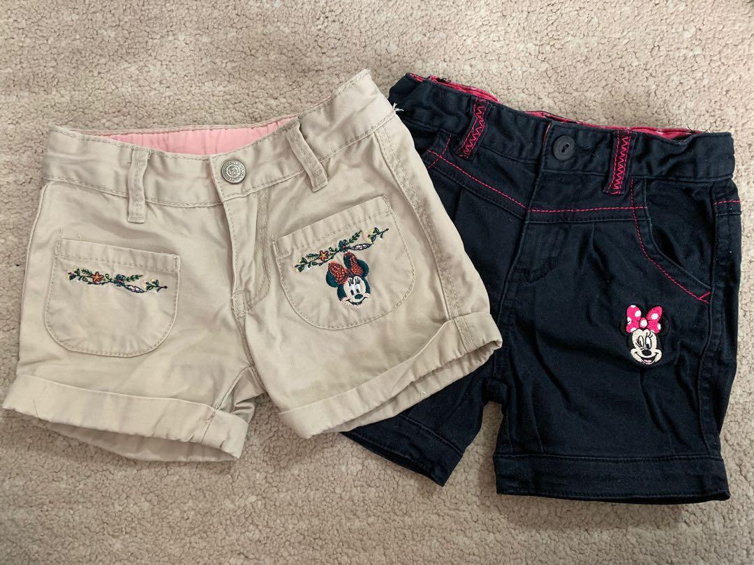 Minnie Mouse Shorts, Babies & Kids, Babies & Kids Fashion on Carousell