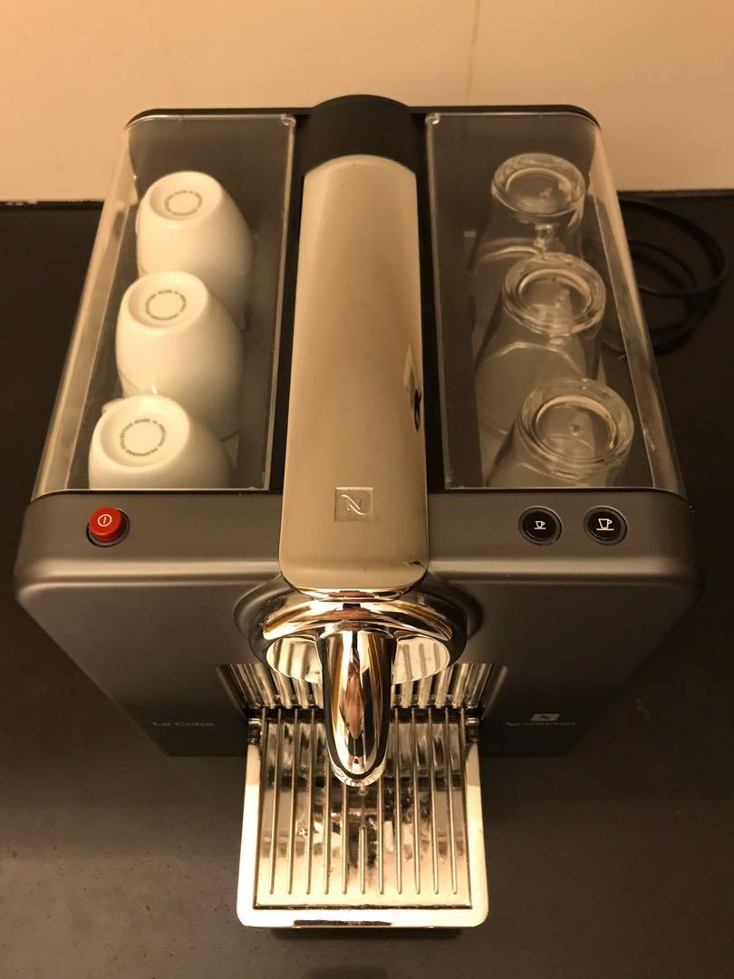 Nespresso Le Cube in Titan Grey (with 6 espresso cups), TV & Home ...