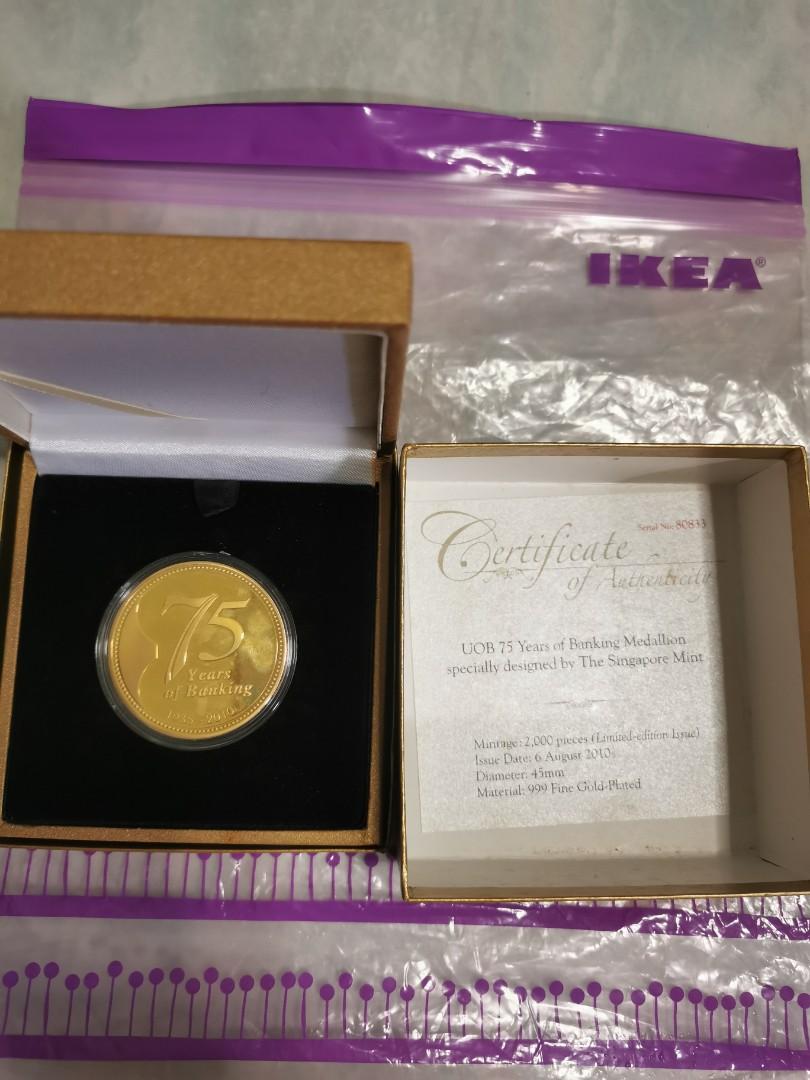 [NEW] UOB Gold plated coin, Women's Fashion, Jewelry & Organisers ...