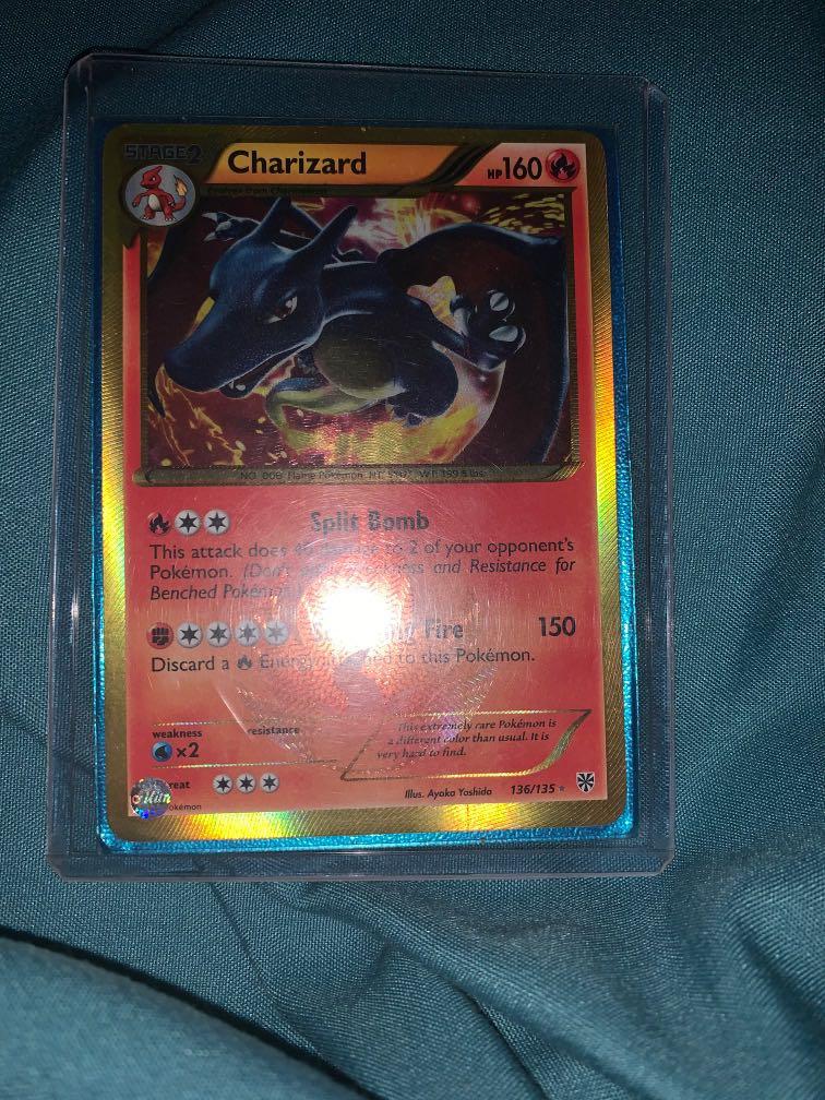 RARE SHINY CHARIZARD 136/135 PLASMA STORM POKEMON CARD HOLO, Hobbies ...