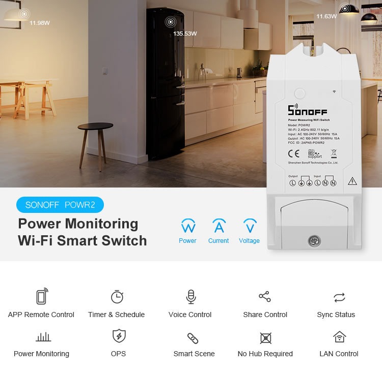 Sonoff POW R2 Power Monitoring Device., TV & Home Appliances, TV ...
