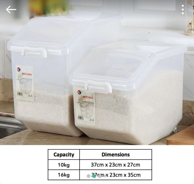 Transparent rice box, Furniture & Home Living, Kitchenware & Tableware ...