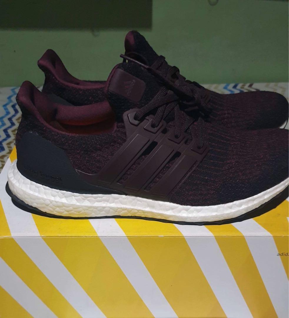 Ultraboost V3 Dark Burgundy Mens, Men's Fashion, Footwear, Sneakers on ...