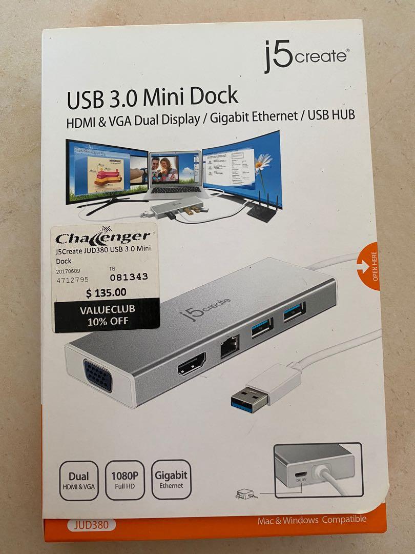 USB 3.0 Mini Dock, Computers & Tech, Parts & Accessories, Cables ...