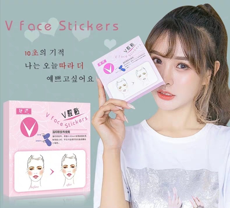 V Shape Face Stickers Tightening Contour Slim Sculptured Makeup Look ...