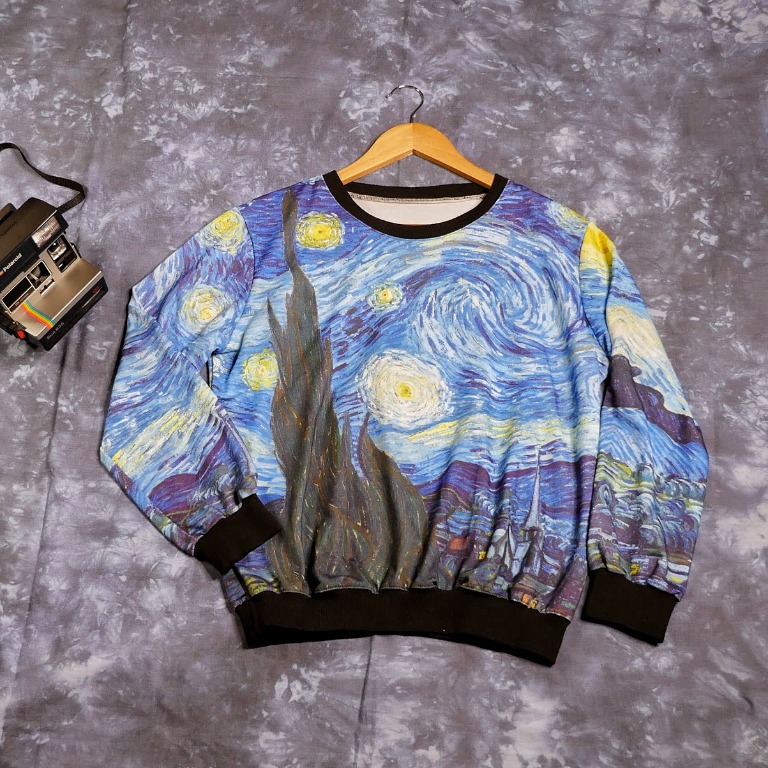 van gogh starry night sweater, Women's Fashion, Coats, Jackets and ...