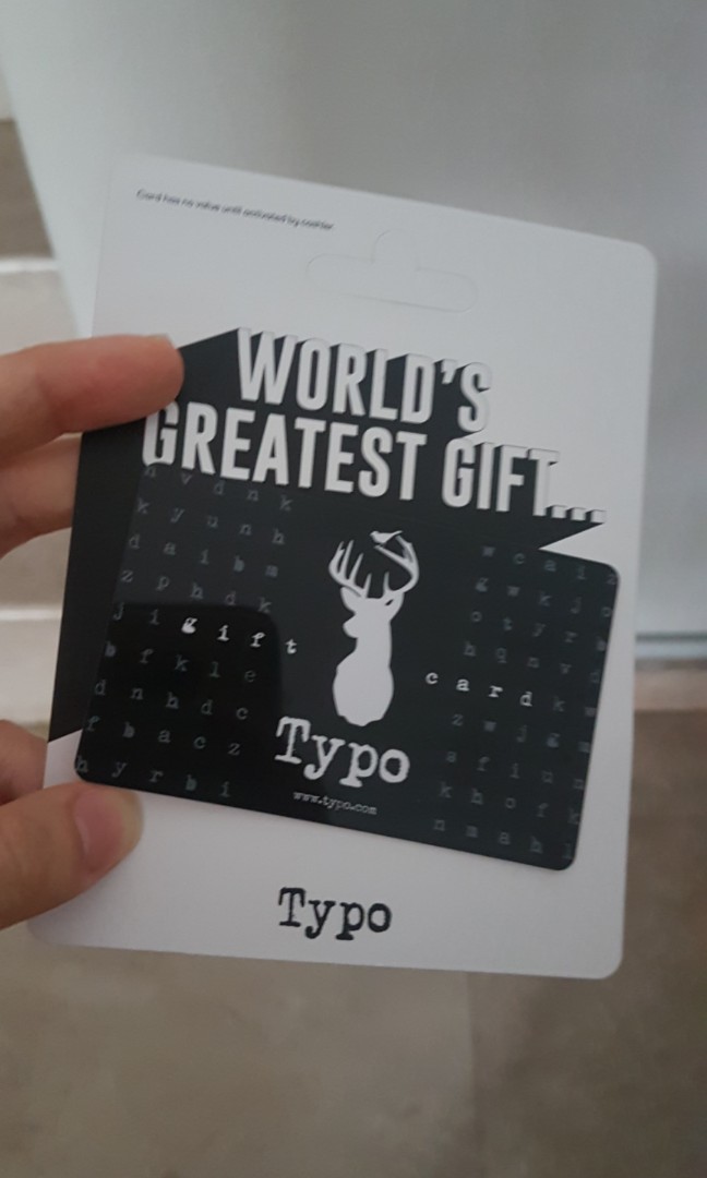 $16.99 Typo gift card, Hobbies & Toys, Stationery & Craft, Stationery ...