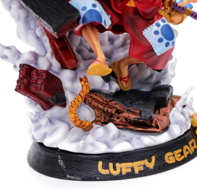 Anime One Piece Luffy Gear Third 3 The Bound Man GK Statue Kimono Luffy ...