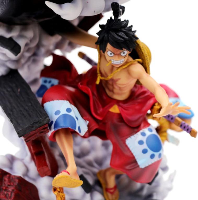 Anime One Piece Luffy Gear Third 3 The Bound Man GK Statue Kimono Luffy ...