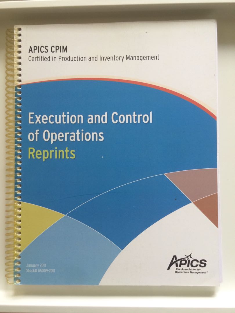 APICS CPIM - Execution and Control of Operations Reprints, Computers ...
