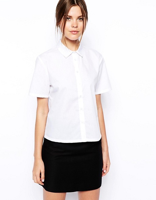 ASOS White Boxy Shirt, Women's Fashion, Tops, Other Tops on Carousell