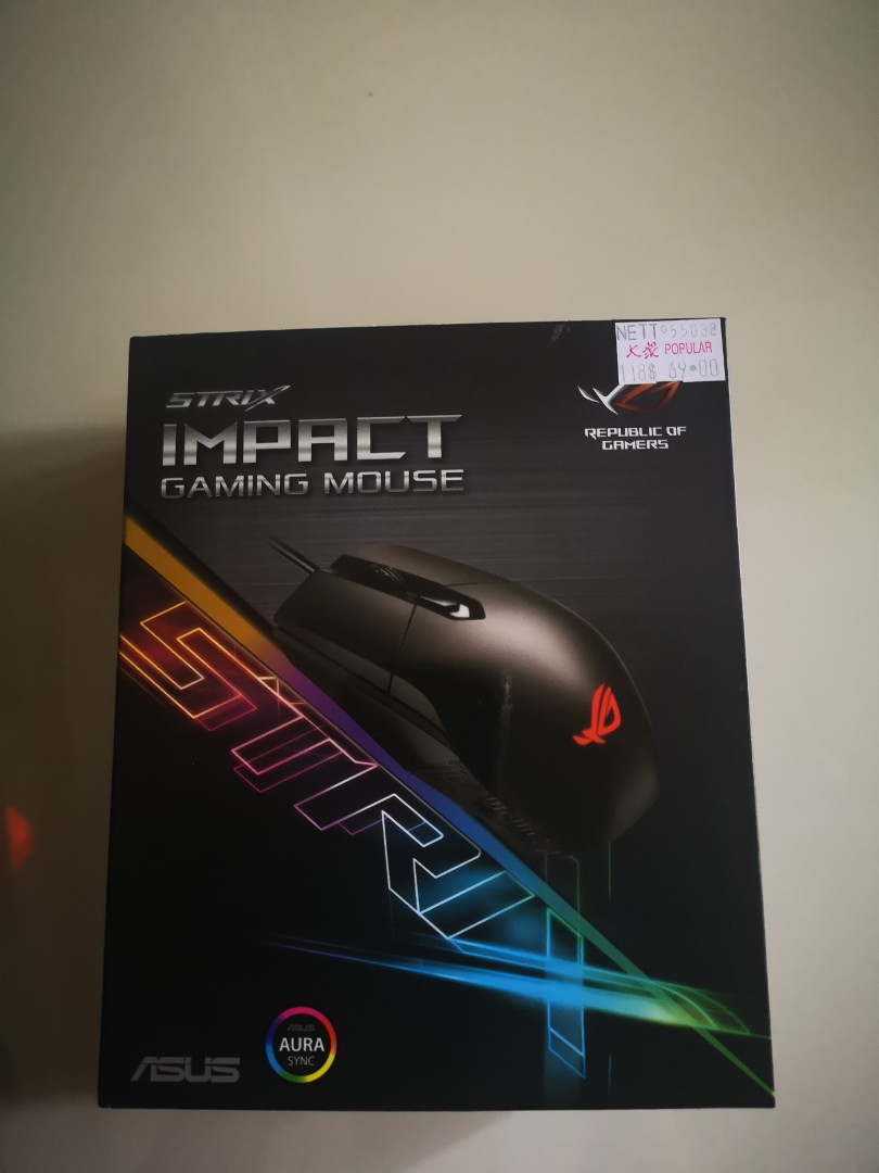 Asus ROG Strix Impact Gaming Mouse, Computers & Tech, Parts ...