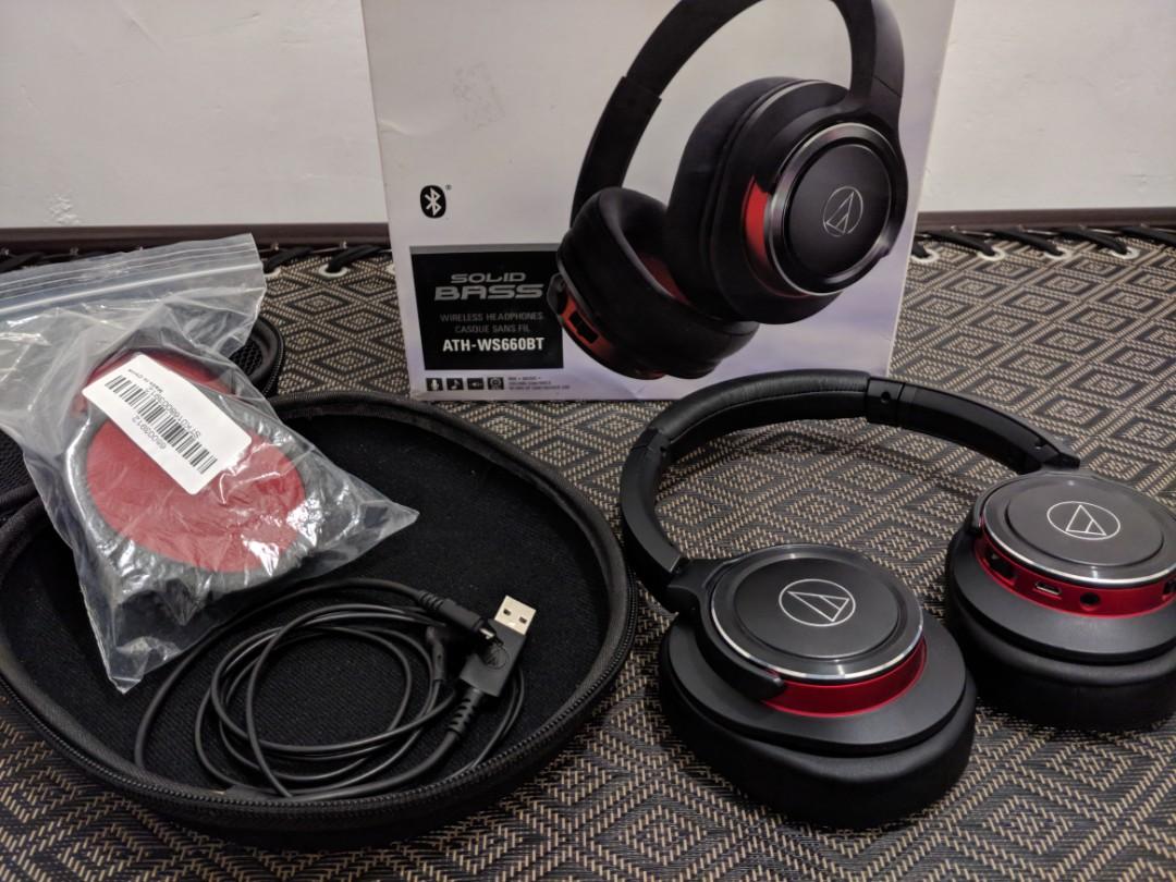 Audio Technica ath-ws660bt Bluetooth headphone, Audio, Headphones & Headsets on Carousell
