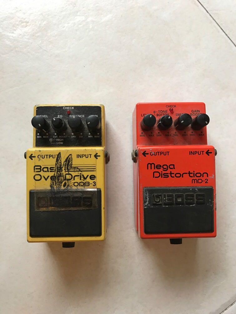 Boss bass overdrive, boss mega distortion, Hobbies & Toys, Music ...