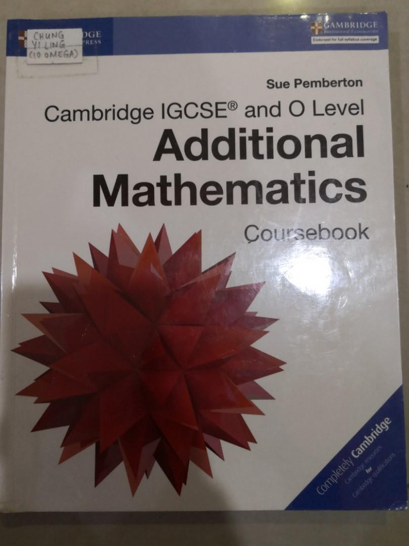 Cambridge Igcse Additional Mathematics Coursebook Hobbies And Toys Books And Magazines Textbooks