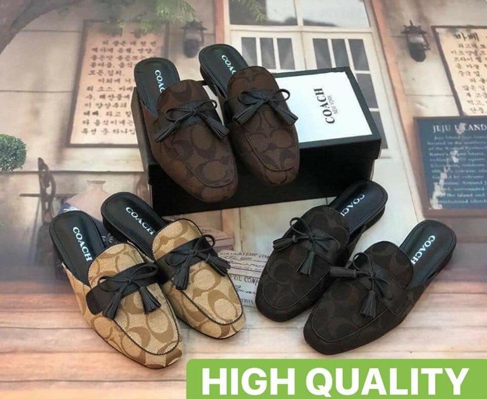 Coach slides, Women's Fashion, Footwear, Flats & Sandals on Carousell