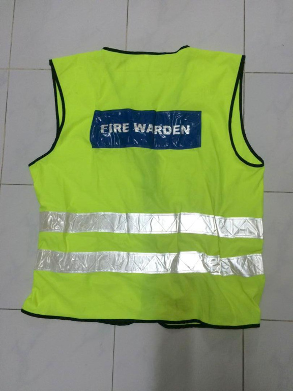 Fire Warden Security Reflective Fluorescent Vest, Costume Cosplay ...