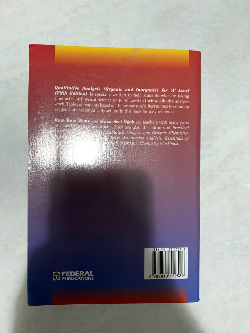Laboratory Manual - Qualitative Analysis QA (Inorganic and Organic) for ... Laboratory Manual - Qualitative Analysis QA (Inorganic and Organic) for ...
