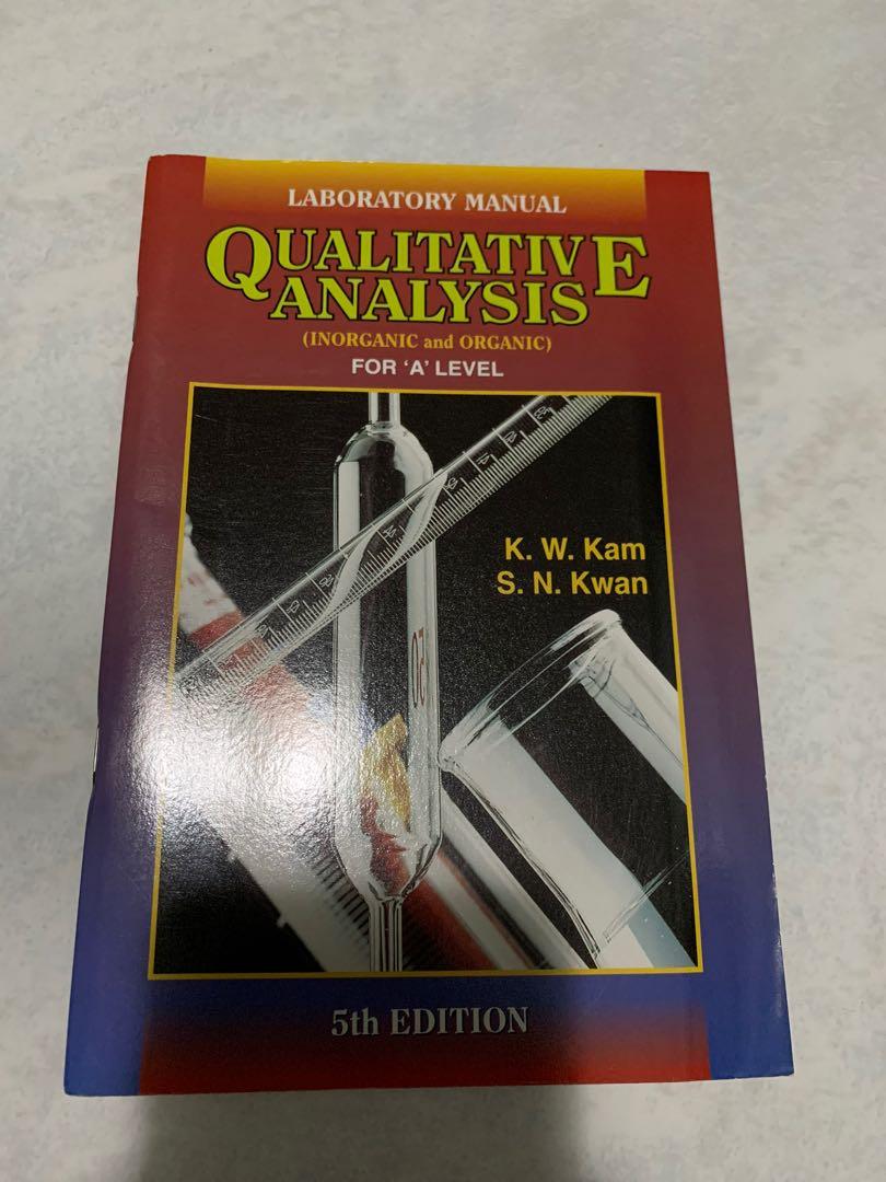 Laboratory Manual - Qualitative Analysis QA (Inorganic and Organic) for ...