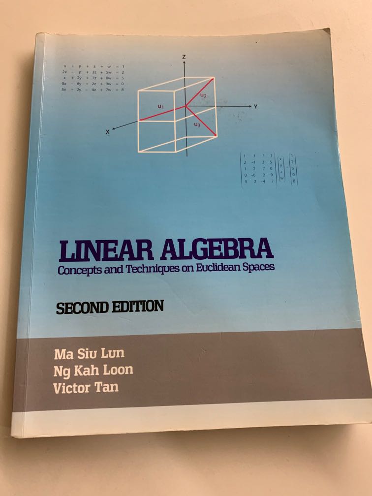 Linear Algebra MA1101R Concepts ans Techniques on Euclidean Spaces, Hobbies & Toys, Books ...