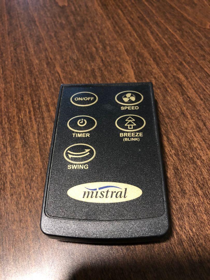 Mistral standing fan with remote control, Furniture & Home Living ...