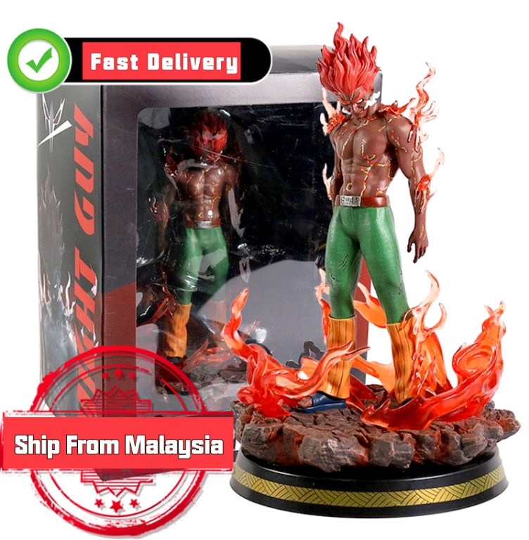 Naruto Might Guy Statue PVC Action Figure 28cm Eight-door Armor Led ...