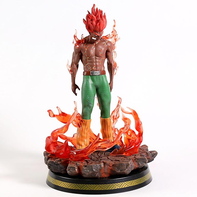 Naruto Might Guy Statue PVC Action Figure 28cm Eight-door Armor Led ...