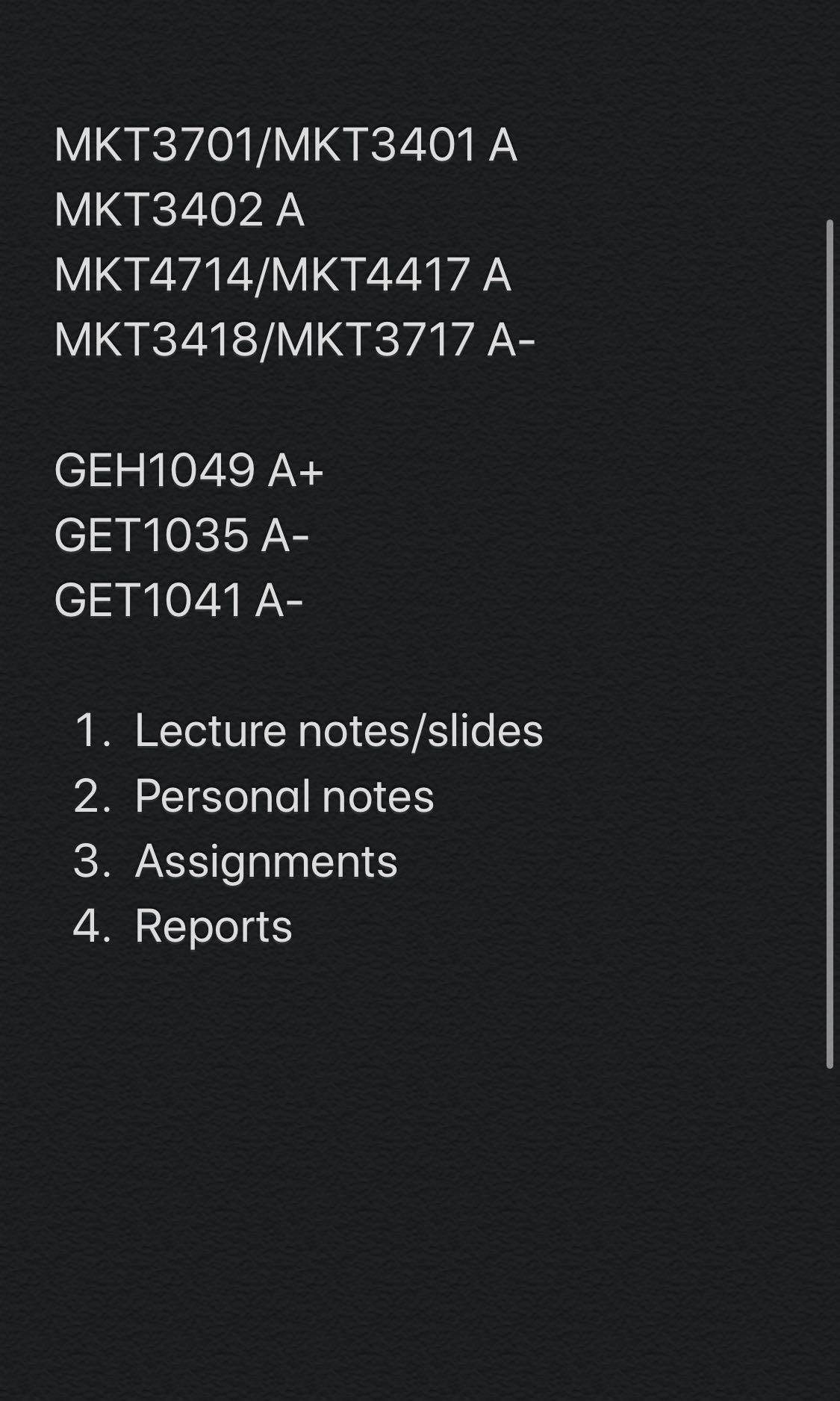NUS Notes (MKT3717/MKT3701/MKT4714), Hobbies & Toys, Books & Magazines ...