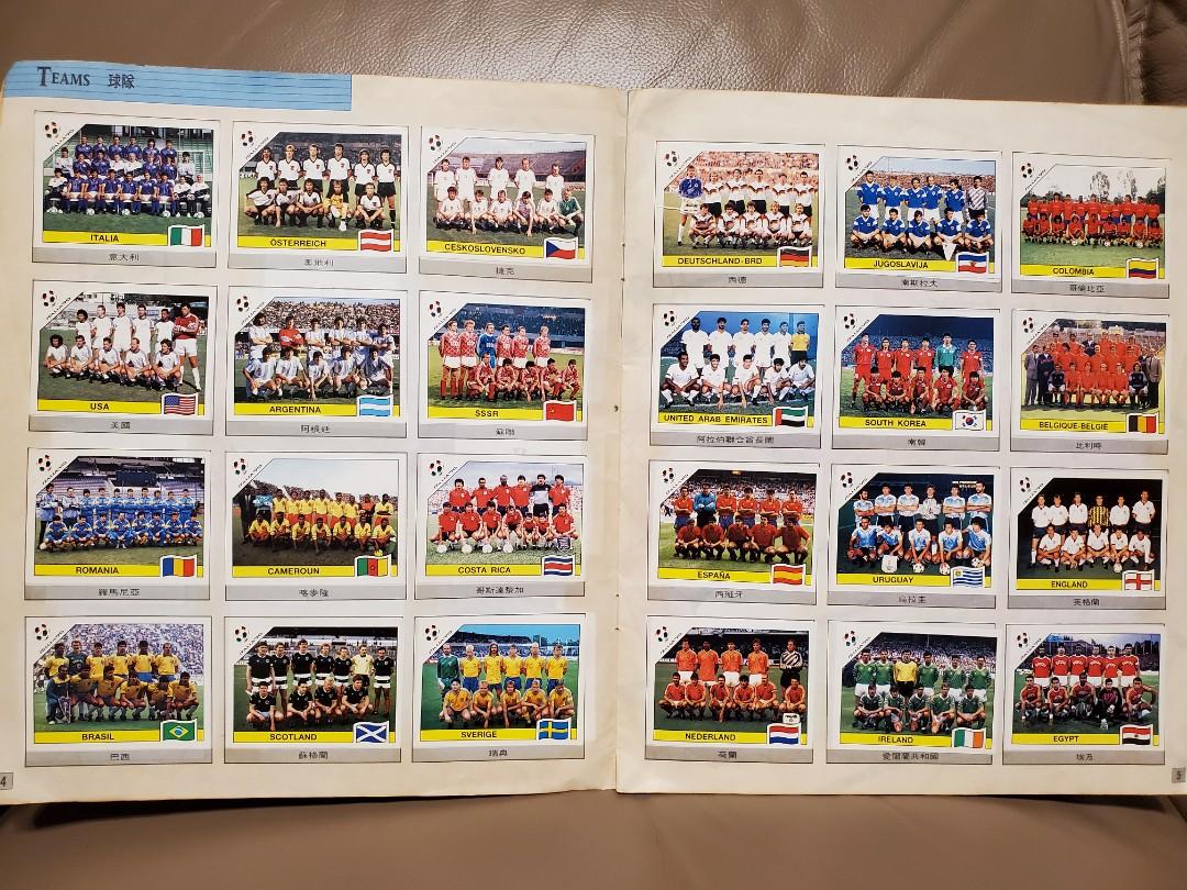 Panini Italia 90 Offical World Cup 1990 Sticker Album (completed), 興趣及 ...