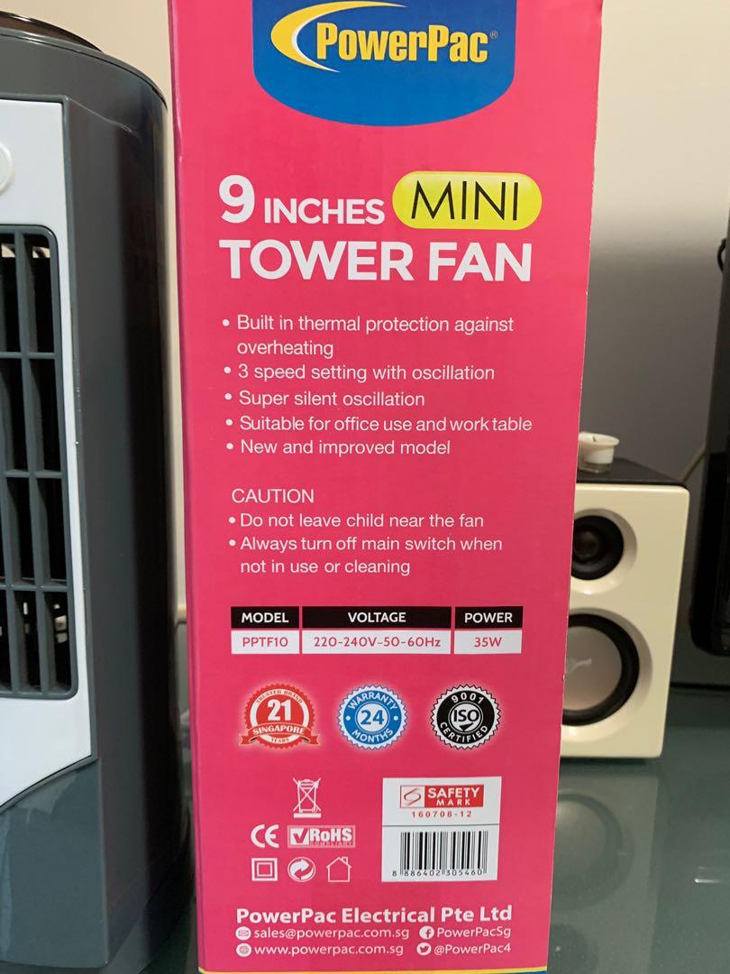 Powerpac 9 inch mini fans, Furniture & Home Living, Lighting & Fans ...