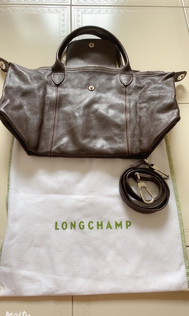 Pre-loved Longchamp Dark Brown, Luxury, Bags & Wallets on Carousell