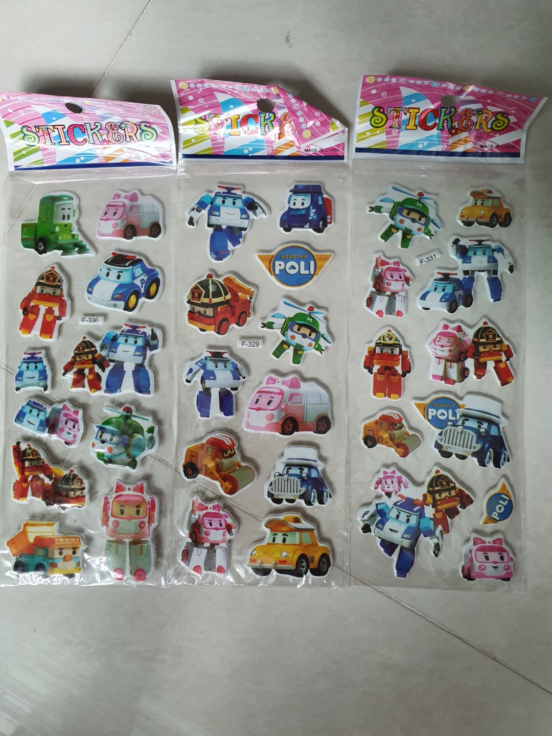 Robocar Poli Stickers, Hobbies & Toys, Stationery & Craft, Stationery ...