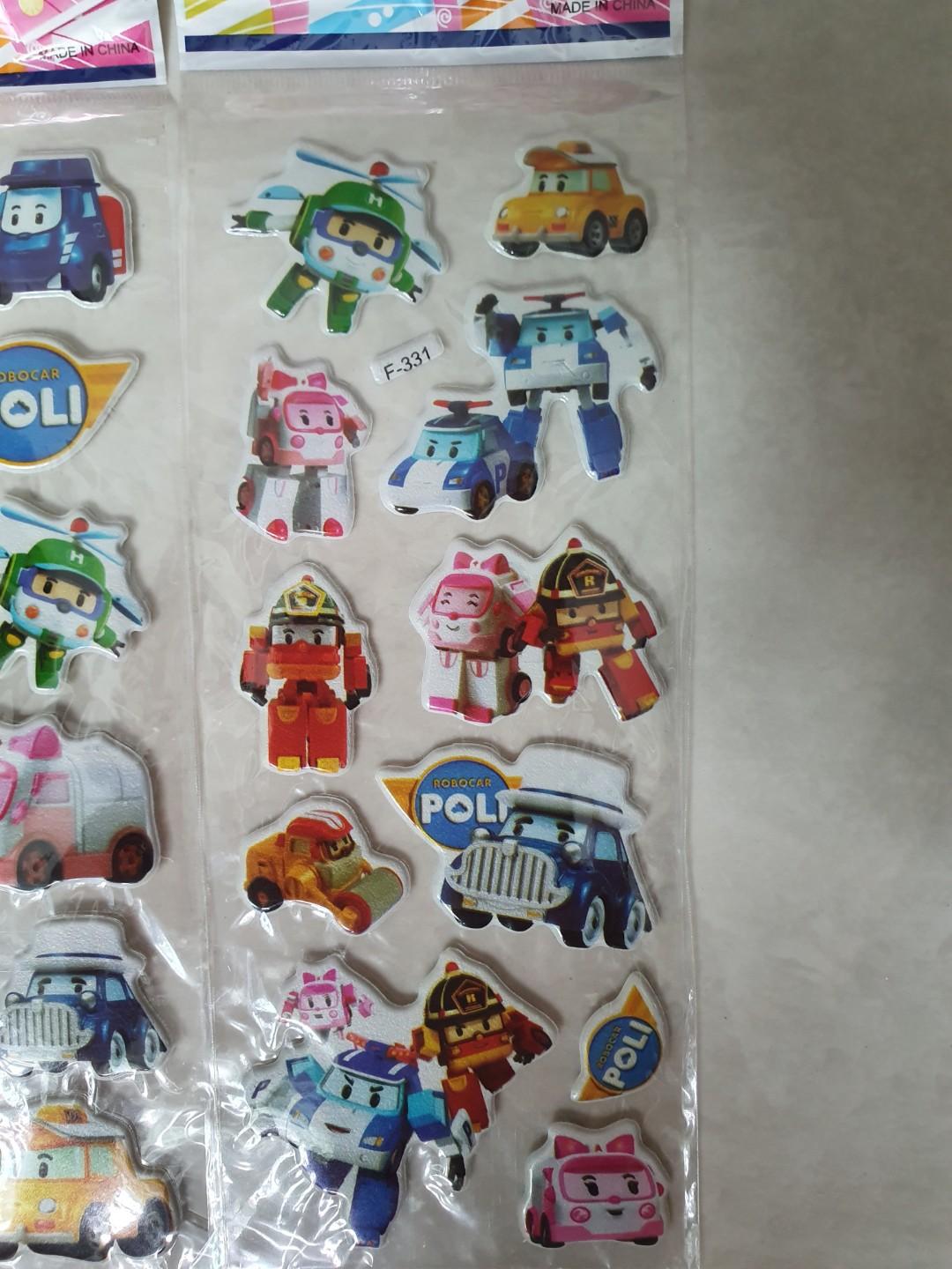 Robocar Poli Stickers, Hobbies & Toys, Stationery & Craft, Stationery ...