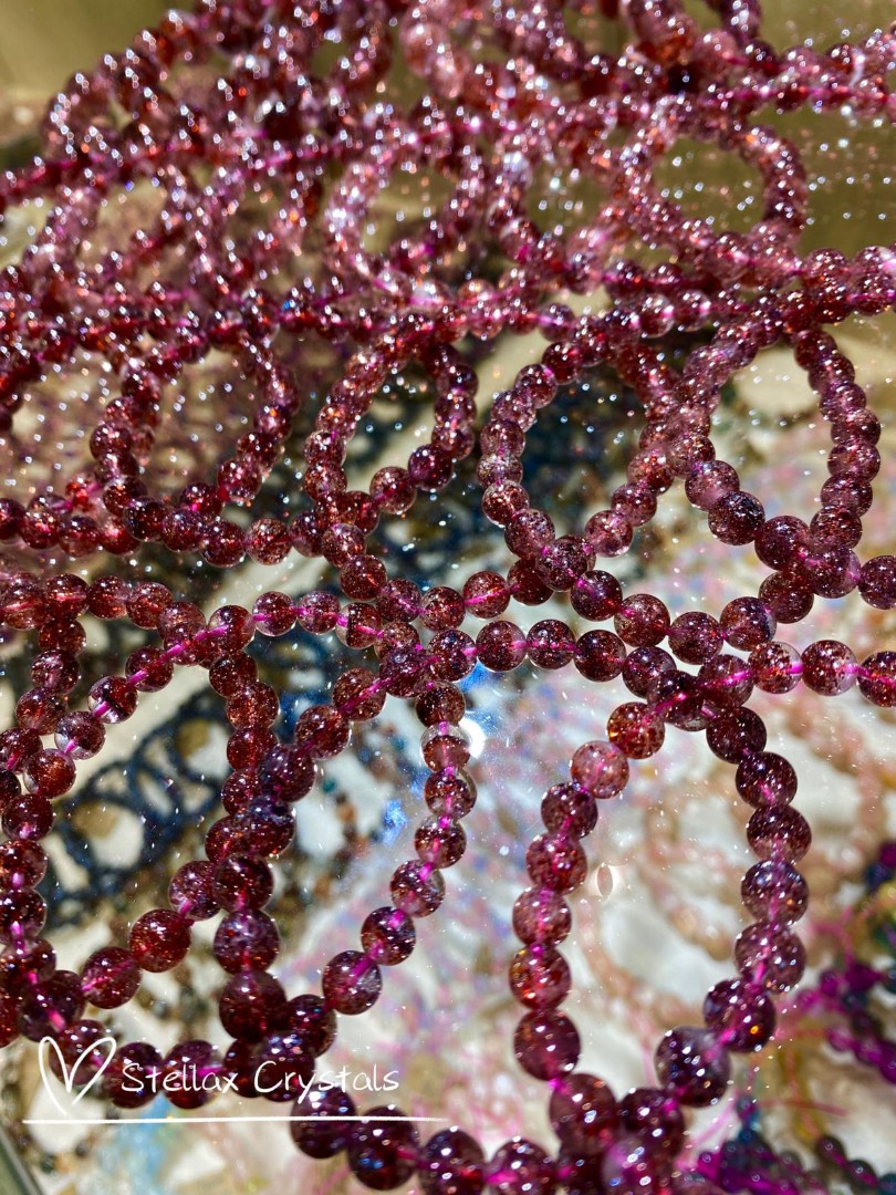 Stellax Crystals 紅超級七 紅超七 super seven s7, 女裝, 飾物及配件, 寶石、鑽石、水晶 - Carousell