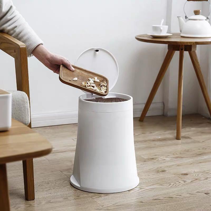 Stylish Push button Trash Bin with Lid, Furniture & Home Living ...