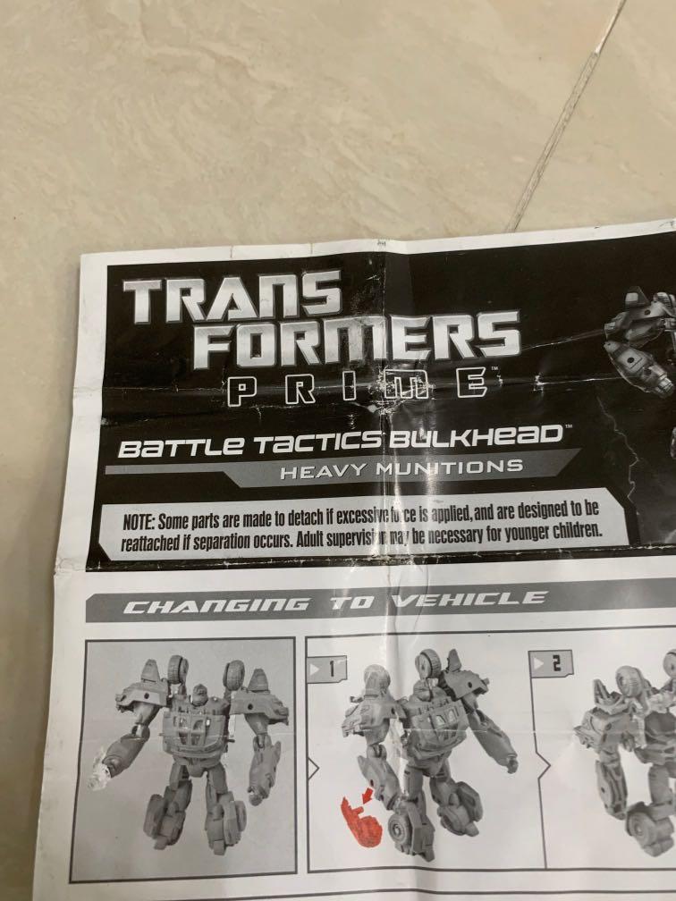 Transformers Prime Battle tactics Bulkhead, Hobbies & Toys, Toys ...