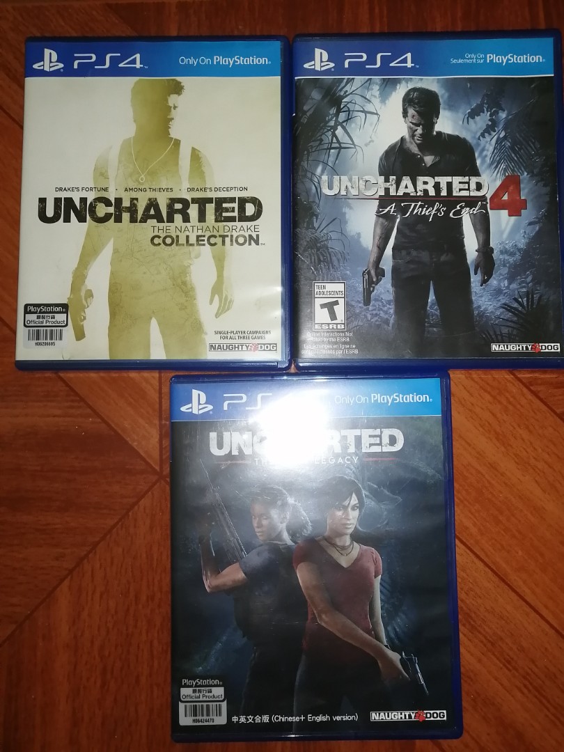 Uncharted Series Complete Set, Video Gaming, Video Games, PlayStation ...