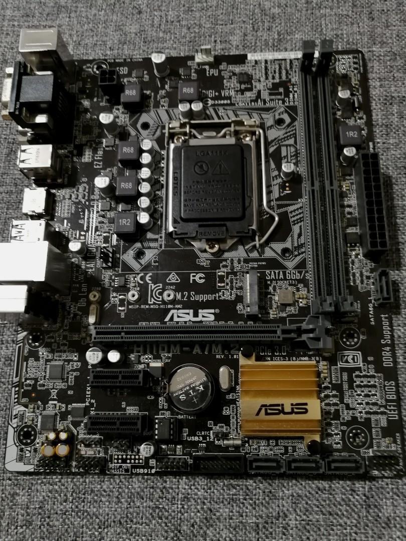 Asus h110m-a/m.2 price negotiable, Computers & Tech, Parts ...