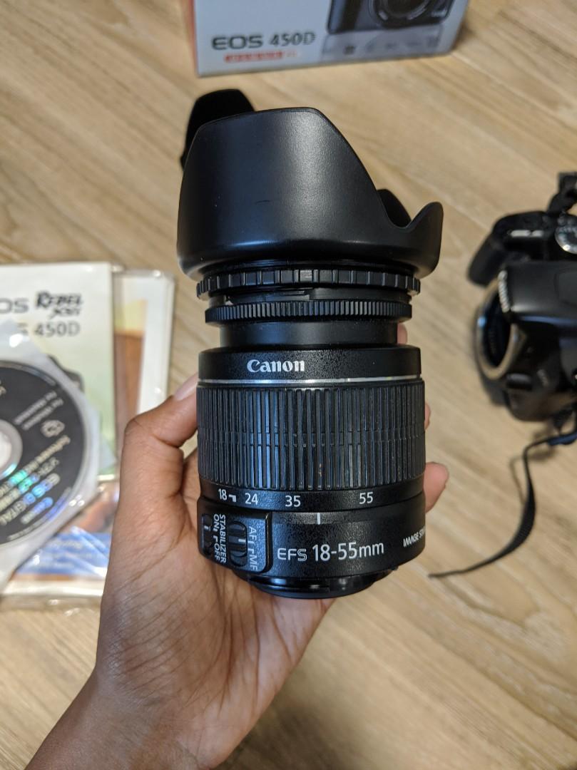 Canon EOS 450D DSLR Camera Kit + 50mm Lens, Photography, Cameras on ...
