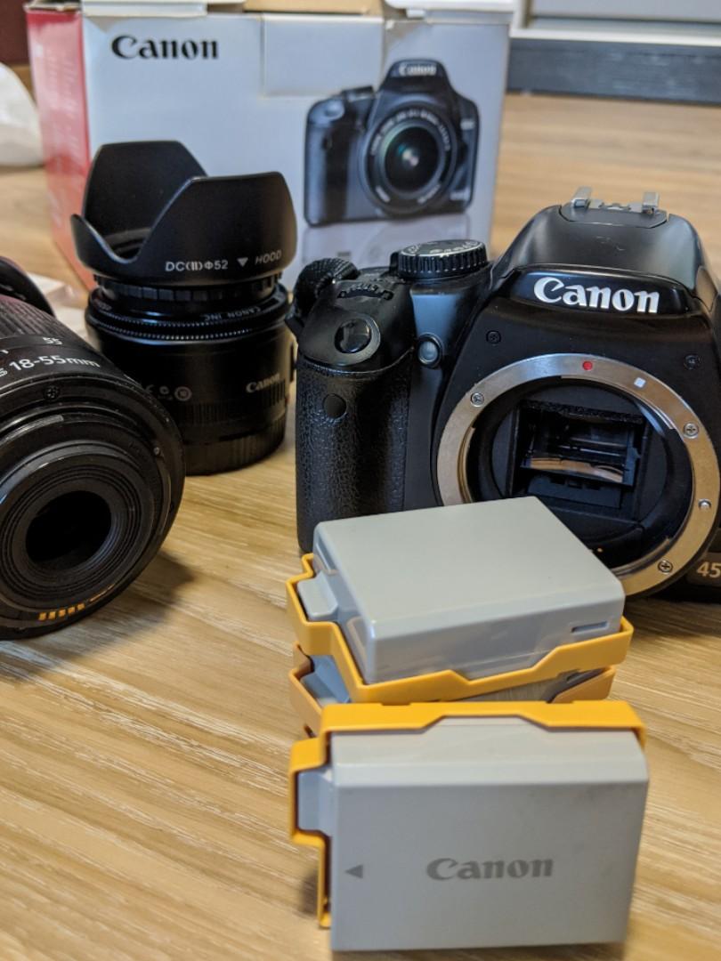 Canon EOS 450D DSLR Camera Kit + 50mm Lens, Photography, Cameras on ...
