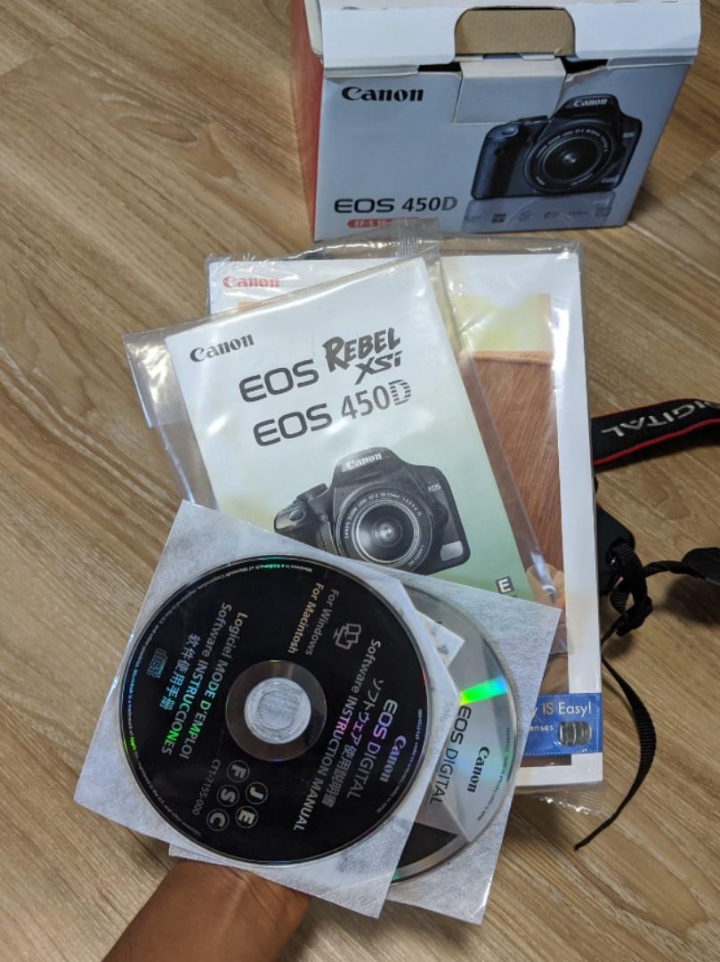 Canon EOS 450D DSLR Camera Kit + 50mm Lens, Photography, Cameras on ...