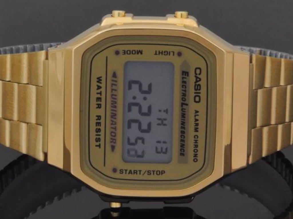 Casio A168 Vintage Gold Illuminator Digital Watch A168WG-9W Brand New ...