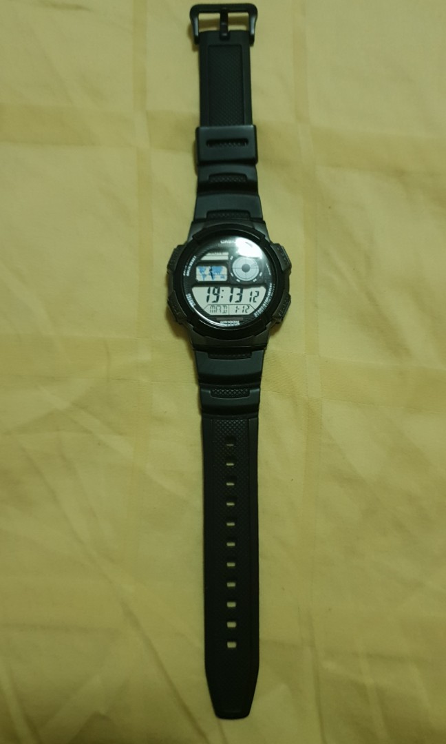 CASIO WORLD TIMER 10 year battery Diver Extension Strap with box, Men's ...