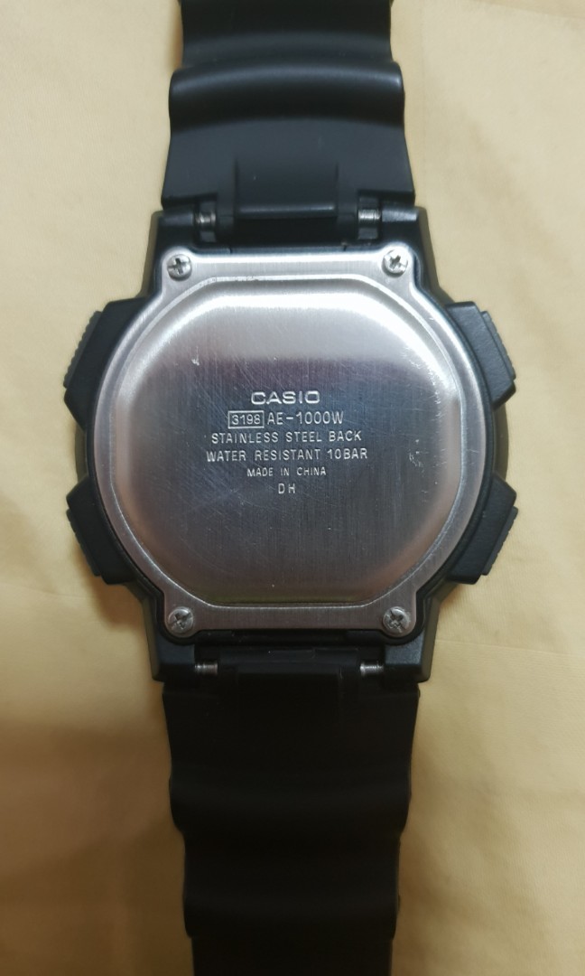 CASIO WORLD TIMER 10 year battery Diver Extension Strap with box, Men's ...