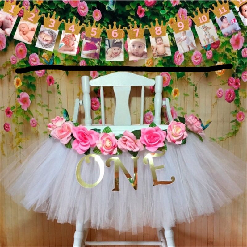 Crown photo pegs banner for first birthday, Hobbies & Toys, Stationery ...