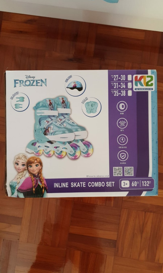 Elsa Inline skate with lights at wheels, Babies & Kids, Babies & Kids ...