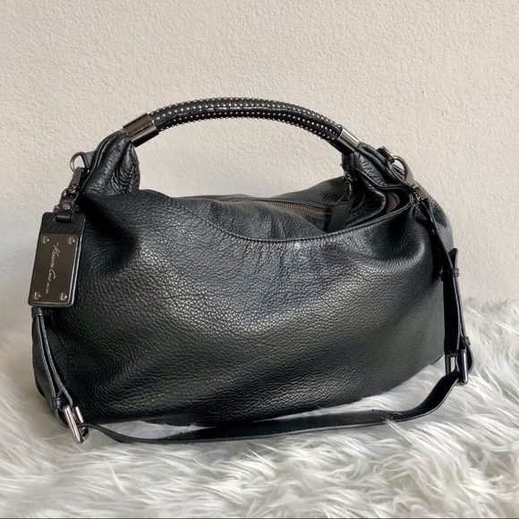 Kenneth Cole, No Slouch Leather Hobo Bag, Black, Women's Fashion, Bags ...